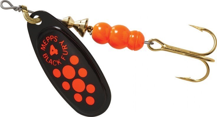 Mepps Black Fury Orange Spinner - Premium Trout & Salmon Lure | Monster ...
