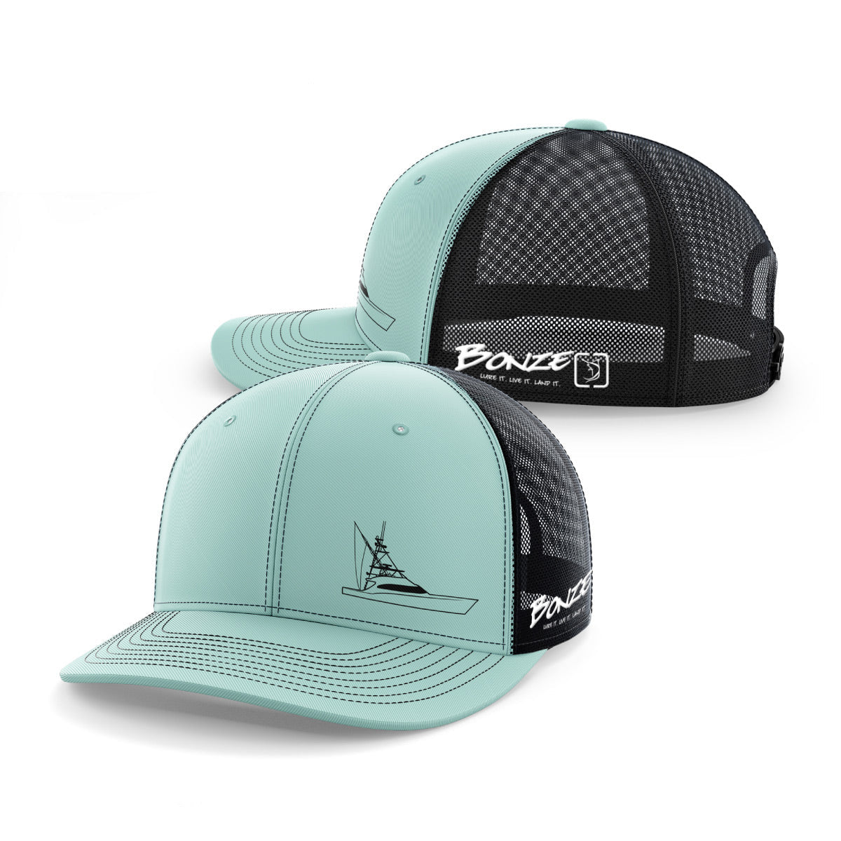 Bonze - 2025 Carolina Flare Trucker Aqua – Monster Fishing
