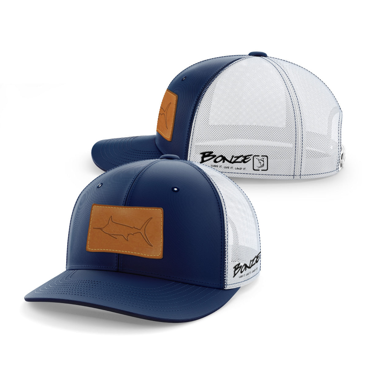 Bonze - 2025 Marlin Patch Trucker Cap Navy – Monster Fishing