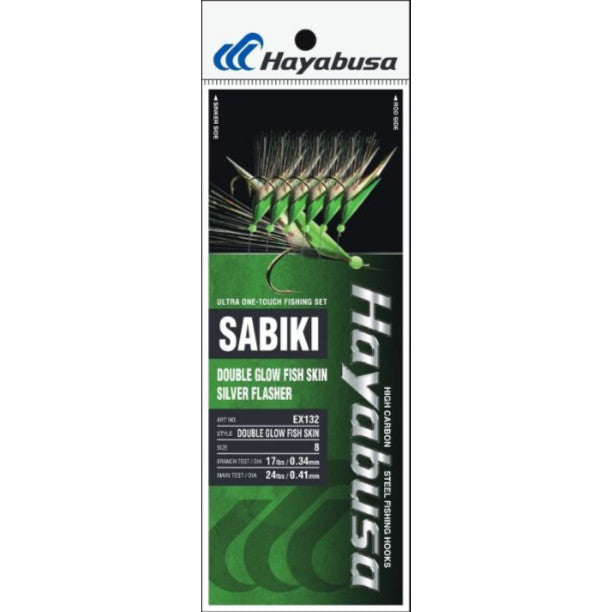 Hayabusa Sabiki EX132 Double Glow Fish Skin - Luminous Rig – Monster ...